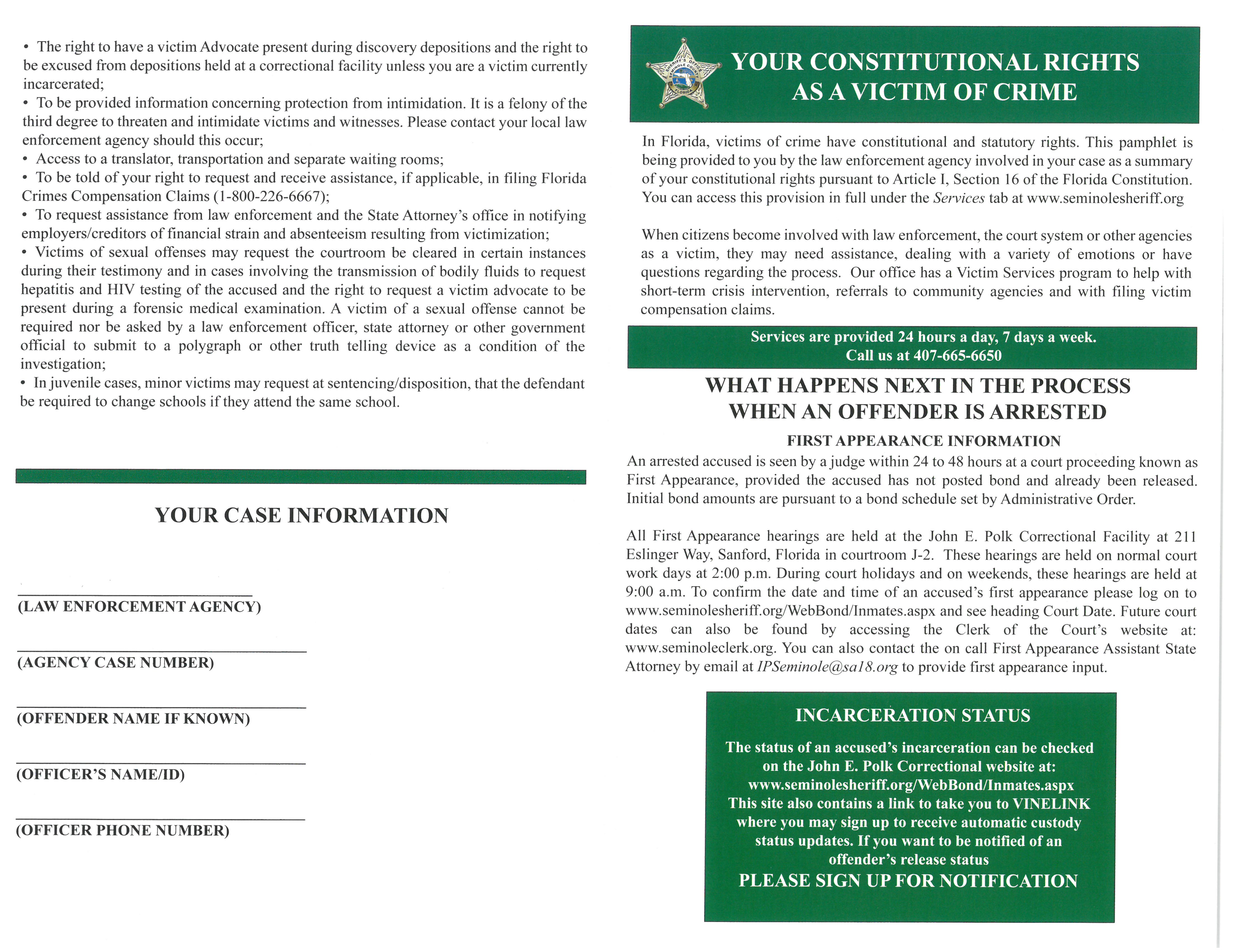 Victim's Rights Marcy's Law